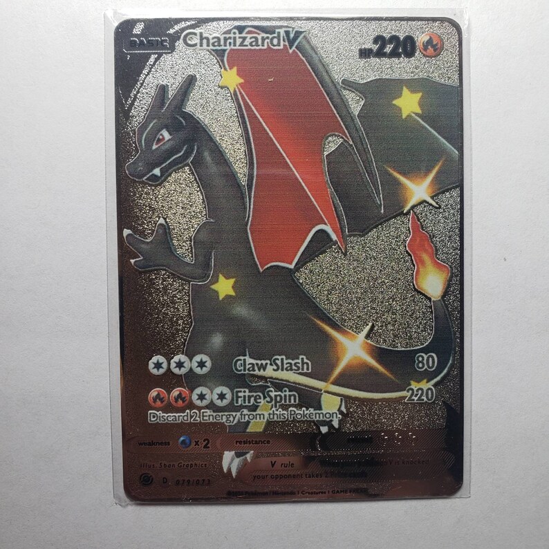 Tracking Included Shiny Charizard V & Charizard Vmax Silver | Etsy