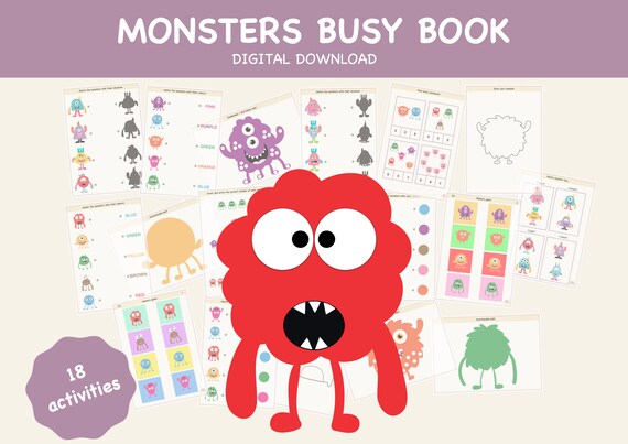 Monsters Busy Book - Etsy