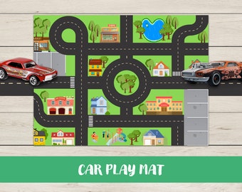 Car Play Mat Printable Set // Cars // Downloads // Roads // Printable ...