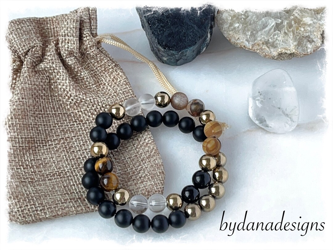 The CENTERED/GROUNDING Bracelet Set/gemstones/crystals - Etsy