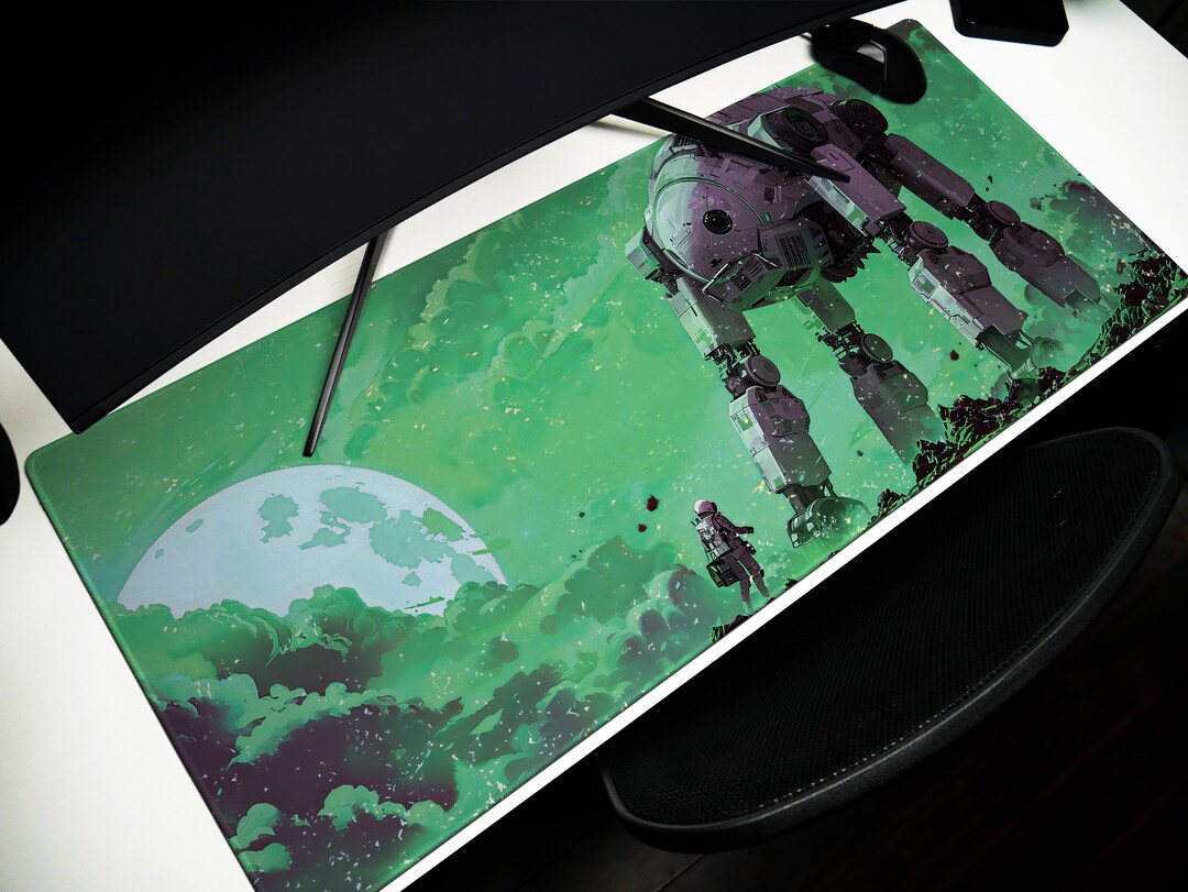 Celestial Mech Design 1, Desk Pad, Wide Mouse Mat, Galactic Colossus ...