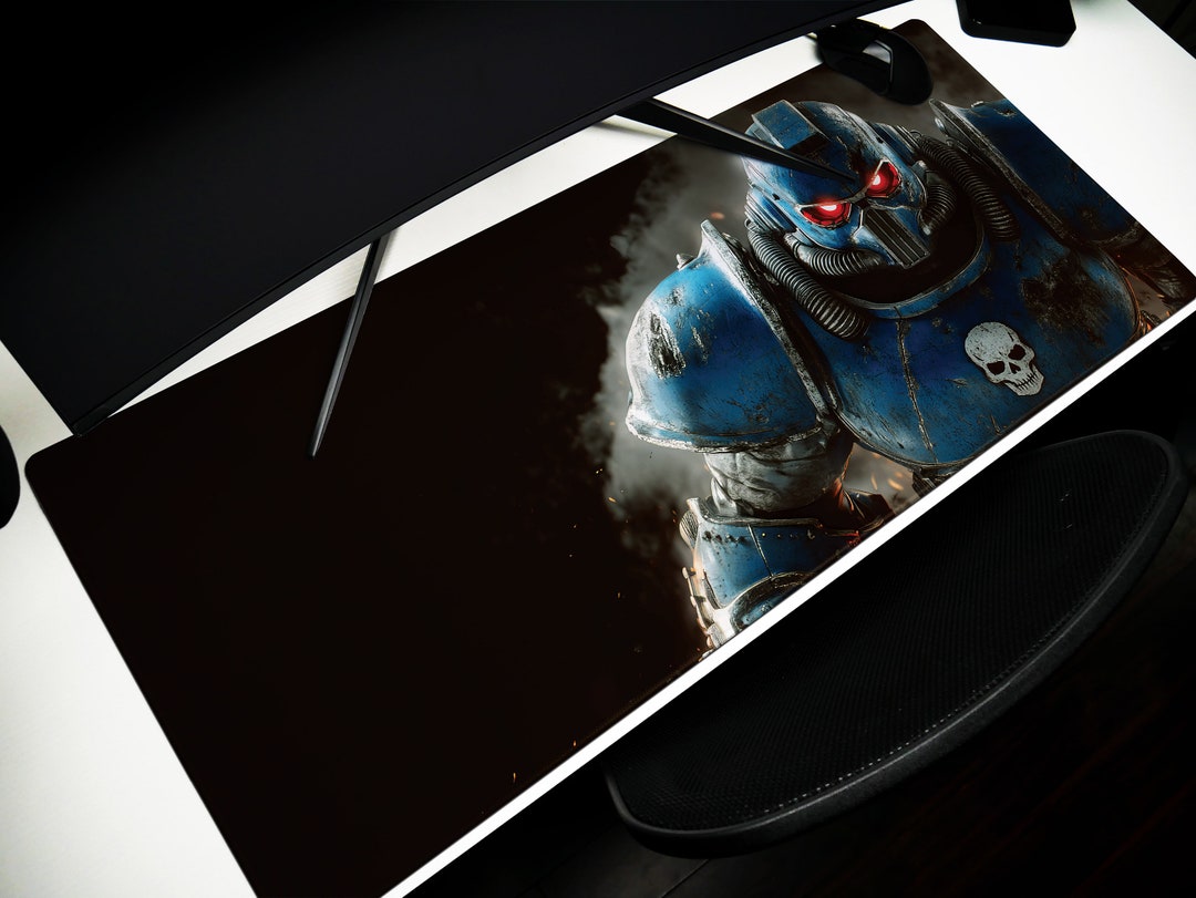 Armored Sentinel Desk Pad: Sci-fi Space Marine Gaming Mat - Etsy