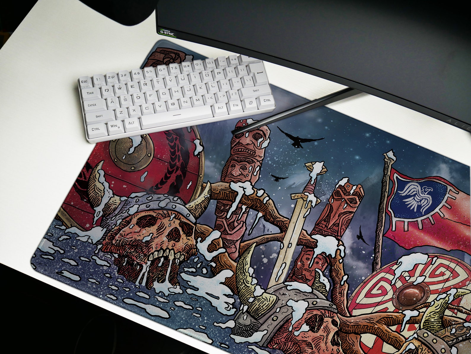 Viking Burial Mouse Pad Desk Mat Desk Pad: Stormy Winter - Etsy