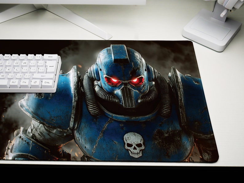 Armored Sentinel Desk Pad: Sci-fi Space Marine Gaming Mat - Etsy
