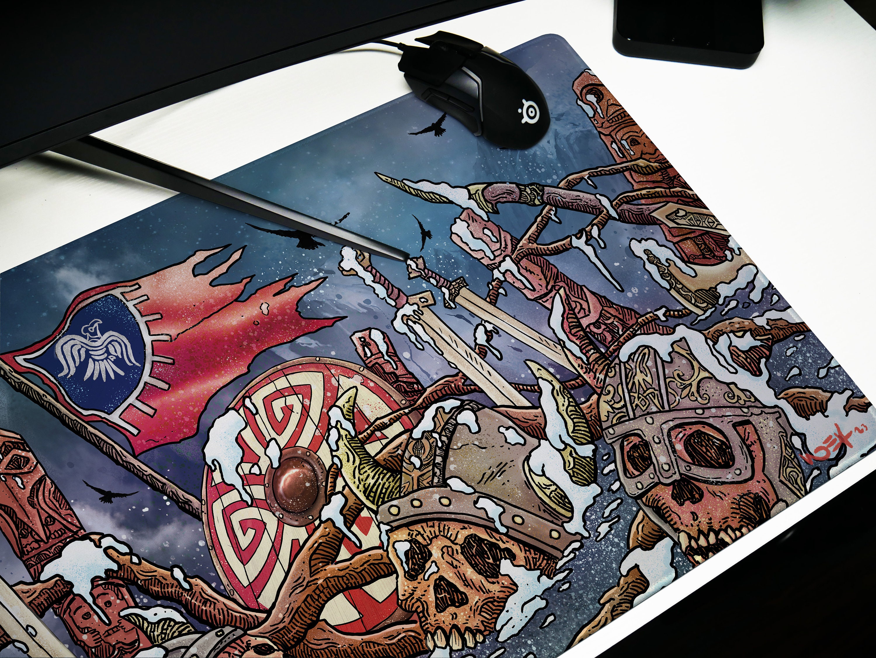 Viking Burial Mouse Pad Desk Mat Desk Pad: Stormy Winter - Etsy
