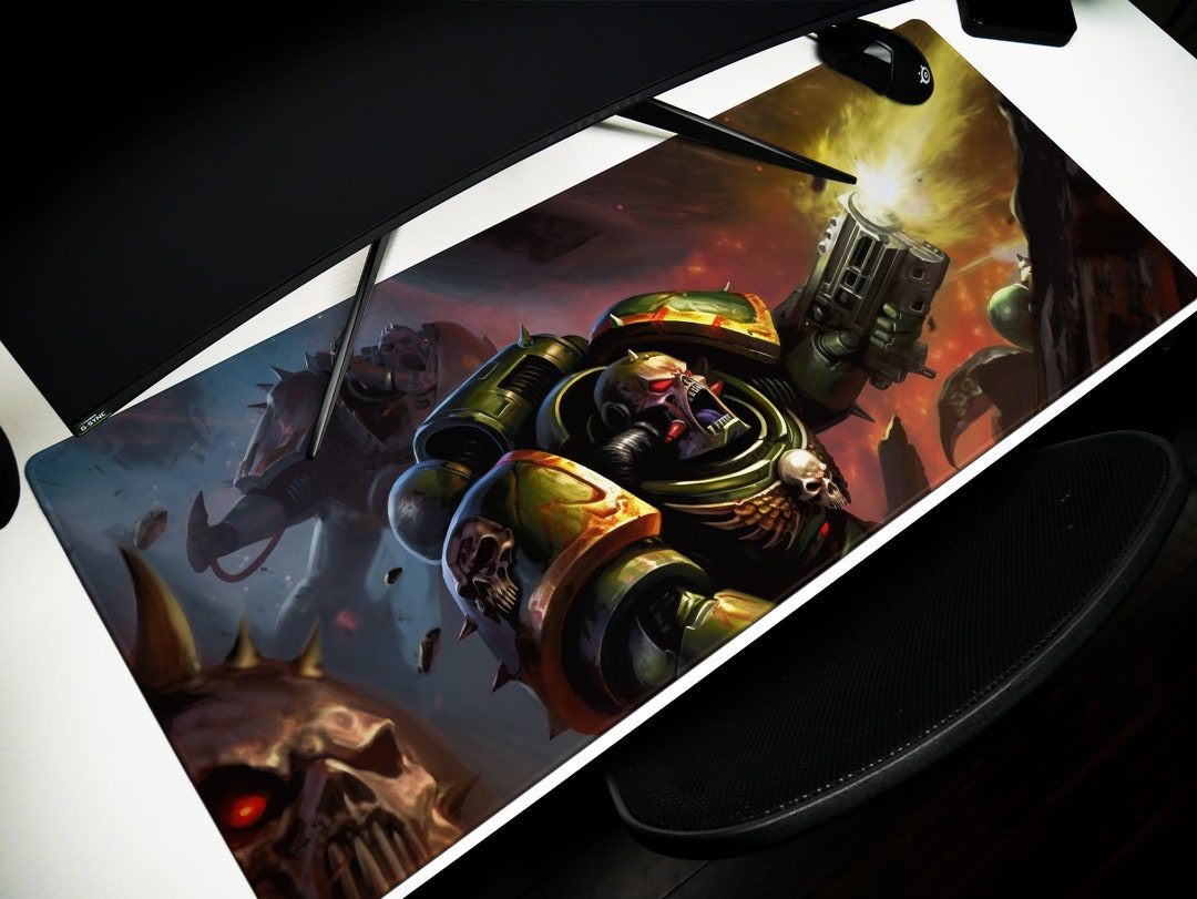 Space Marine Mouse Pad & Desk Mat, Futuristic Marine in Armor ...