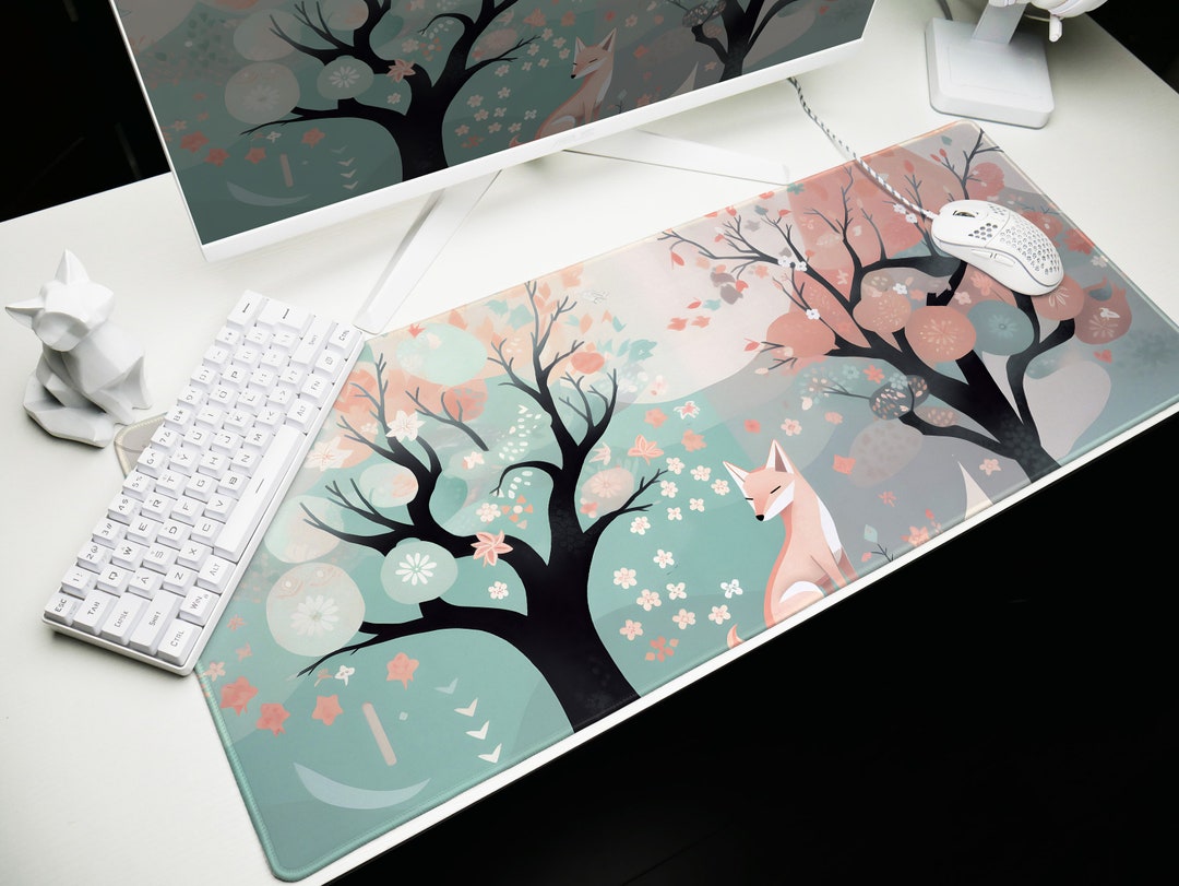 Dreamy Cherry Blossoms, Mouse Pad, Desk Mat, Desk Pad: Kawaii-style ...