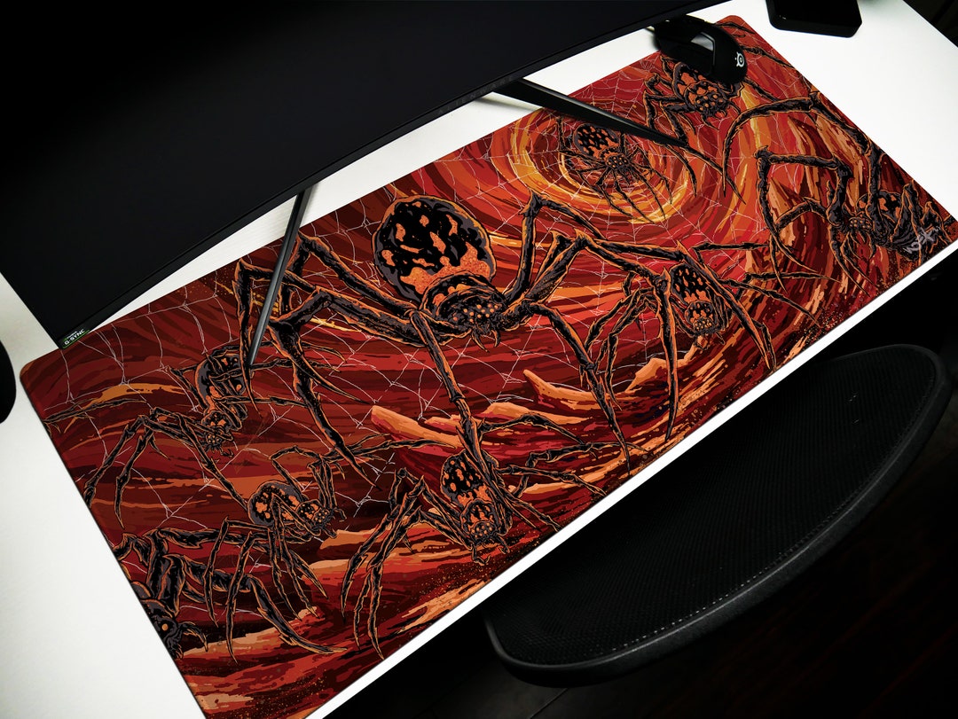 Spiraling Spiders Desk Mat: Dark Art Mouse Pad by Wekx - Etsy