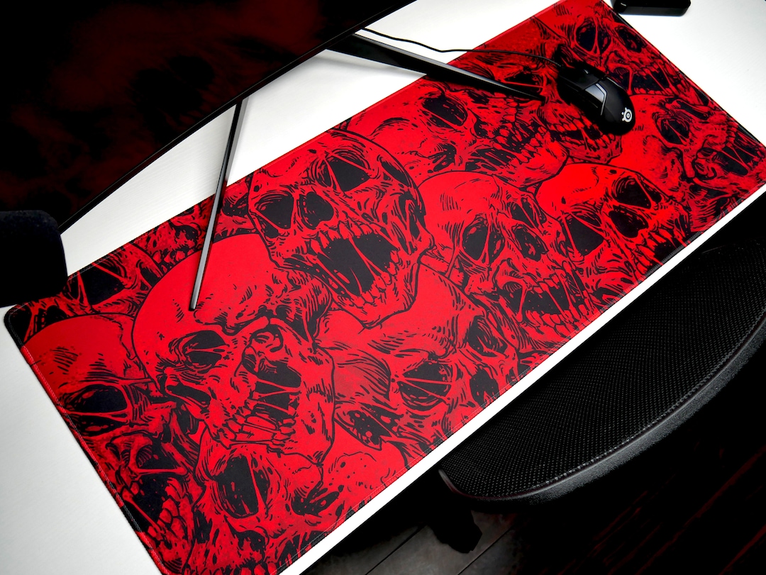 Fierce Skulls Extended Gaming Mouse Pad: Horror Desk Mat - Etsy