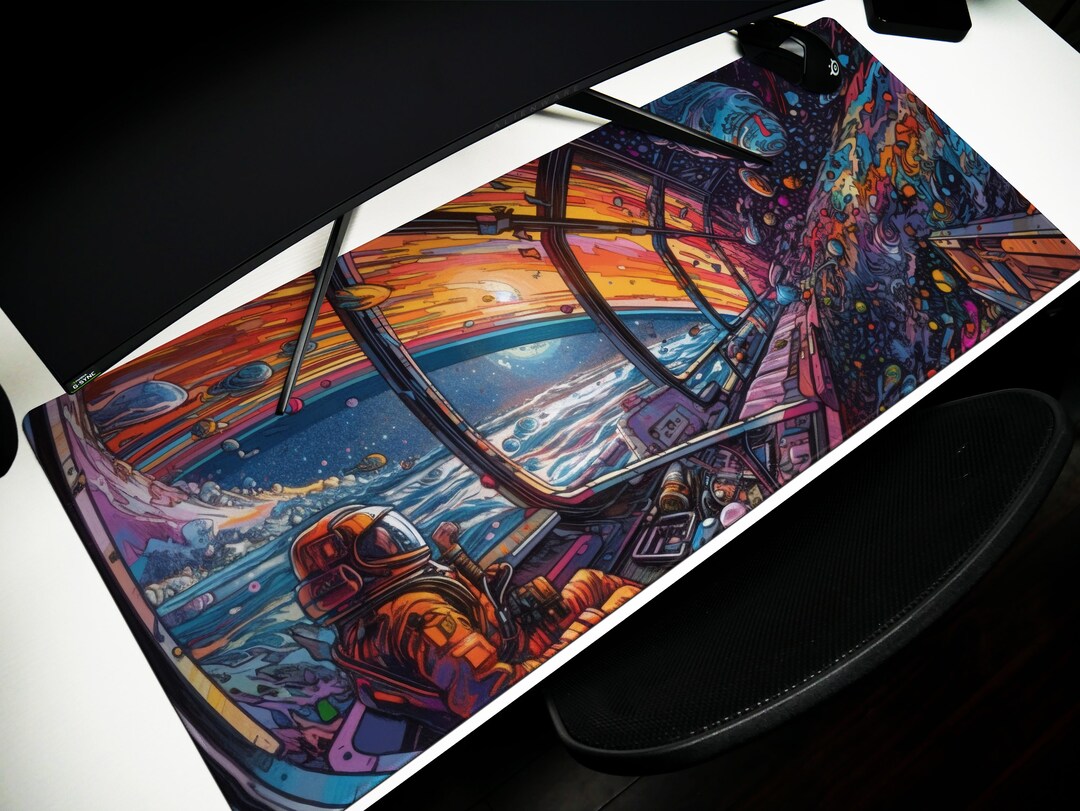 Wild Planet Mouse Pad and Desk Mat, Awe-inspiring Space Scene, Vibrant ...