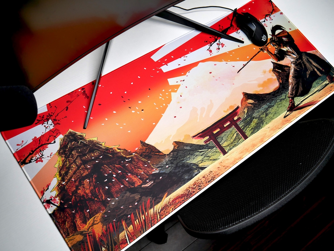 Ronin Samurai Desk Mat: Japanese Warrior Gaming Mouse Pad - Etsy