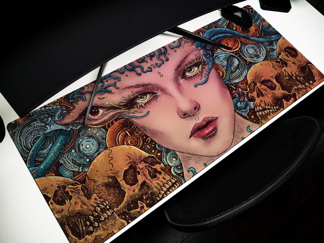 Cyber Queen Desk Pad: Biomechanical Sci-fi Art Desk Mat - Etsy