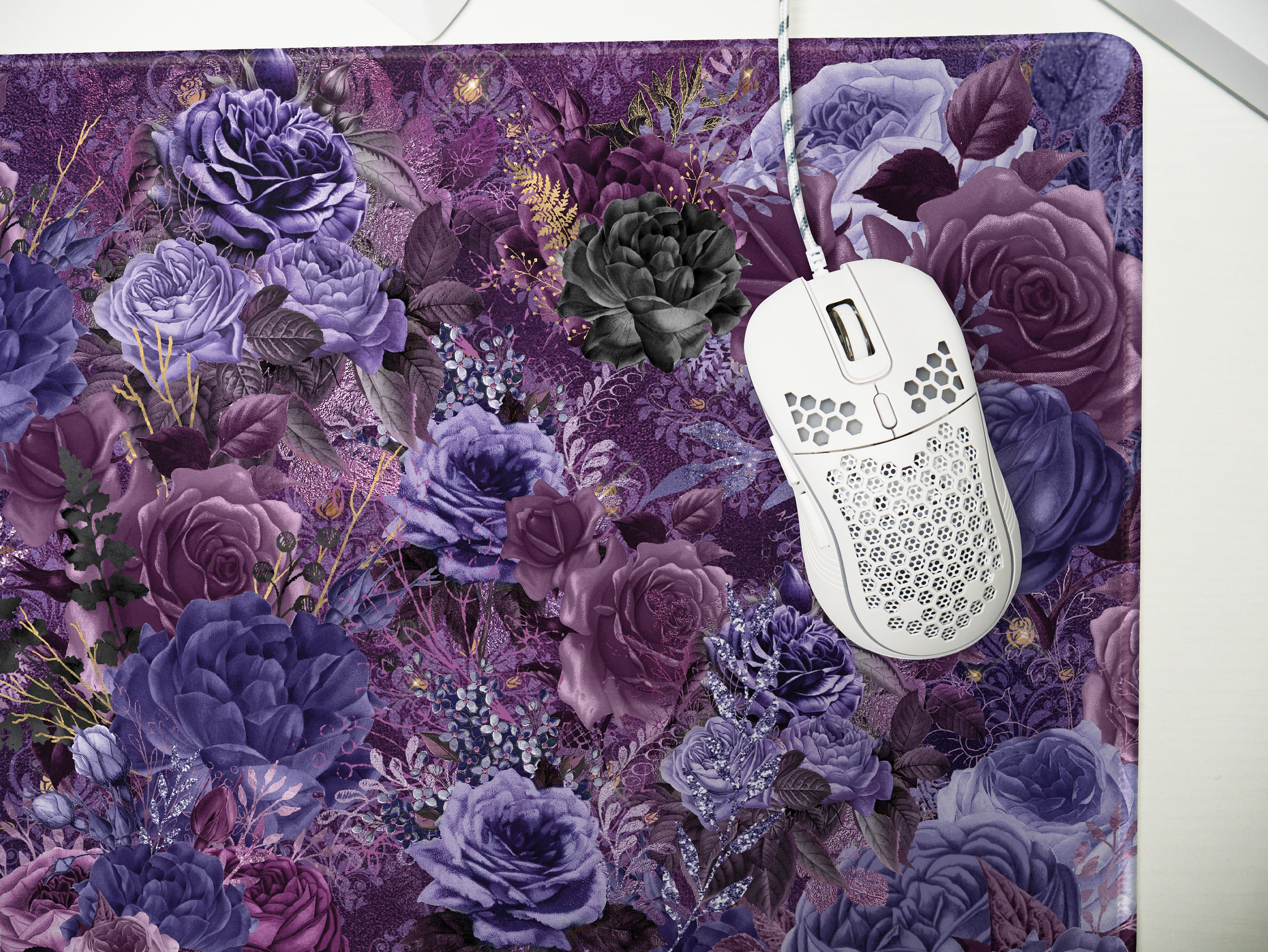 Gothic Floral Mouse Pad and Desk Mat the Perfect Gift for - Etsy