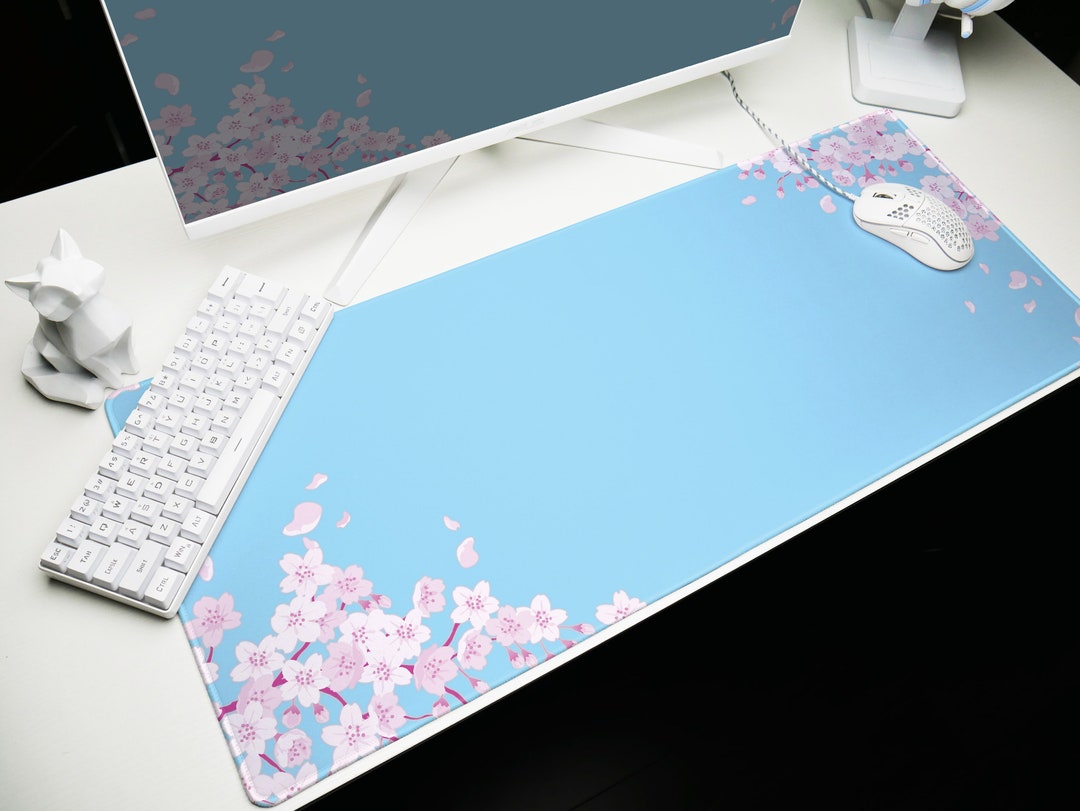 Candy Blossoms Mouse Pad and Desk Mat Cute Cherry Blossoms Mouse Pad ...