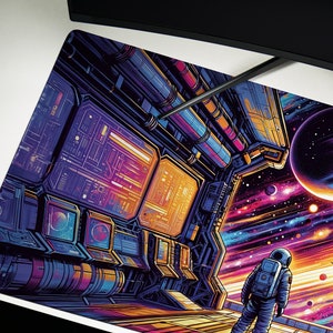 Galactic Command Center, Desk Pad, Mouse Pad, Desk Mat, Astronaut's ...