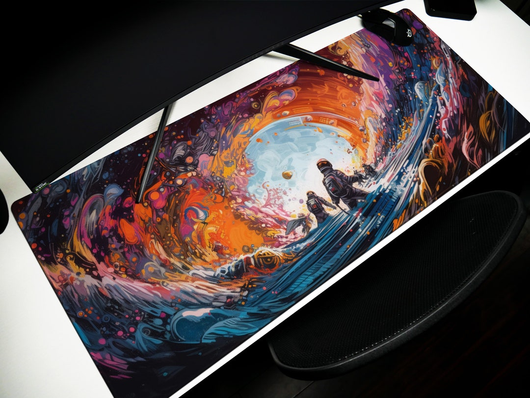 Wild Planet Mouse Pad and Desk Mat, Awe-inspiring Space Scene, Vibrant ...