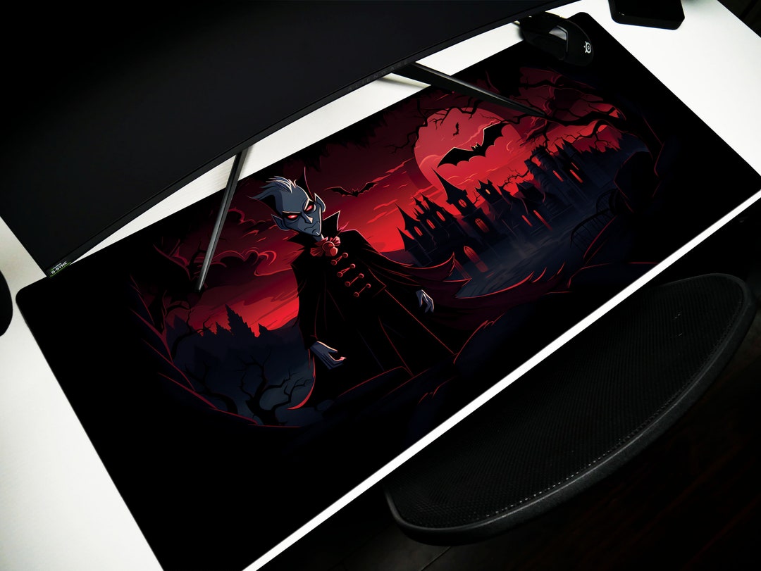 Gothic Vampire, Design 1, Desk Pad, Mouse Pad, Desk Mat, Cartoon ...