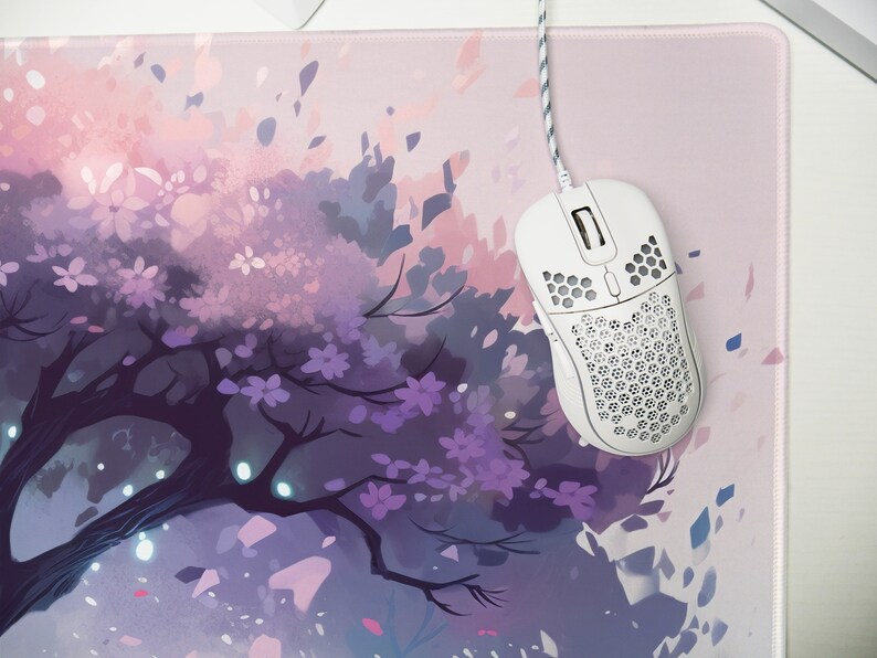 Kawaii Cherry Blossom Tree Mouse Pad & Desk Mat Pastel - Etsy