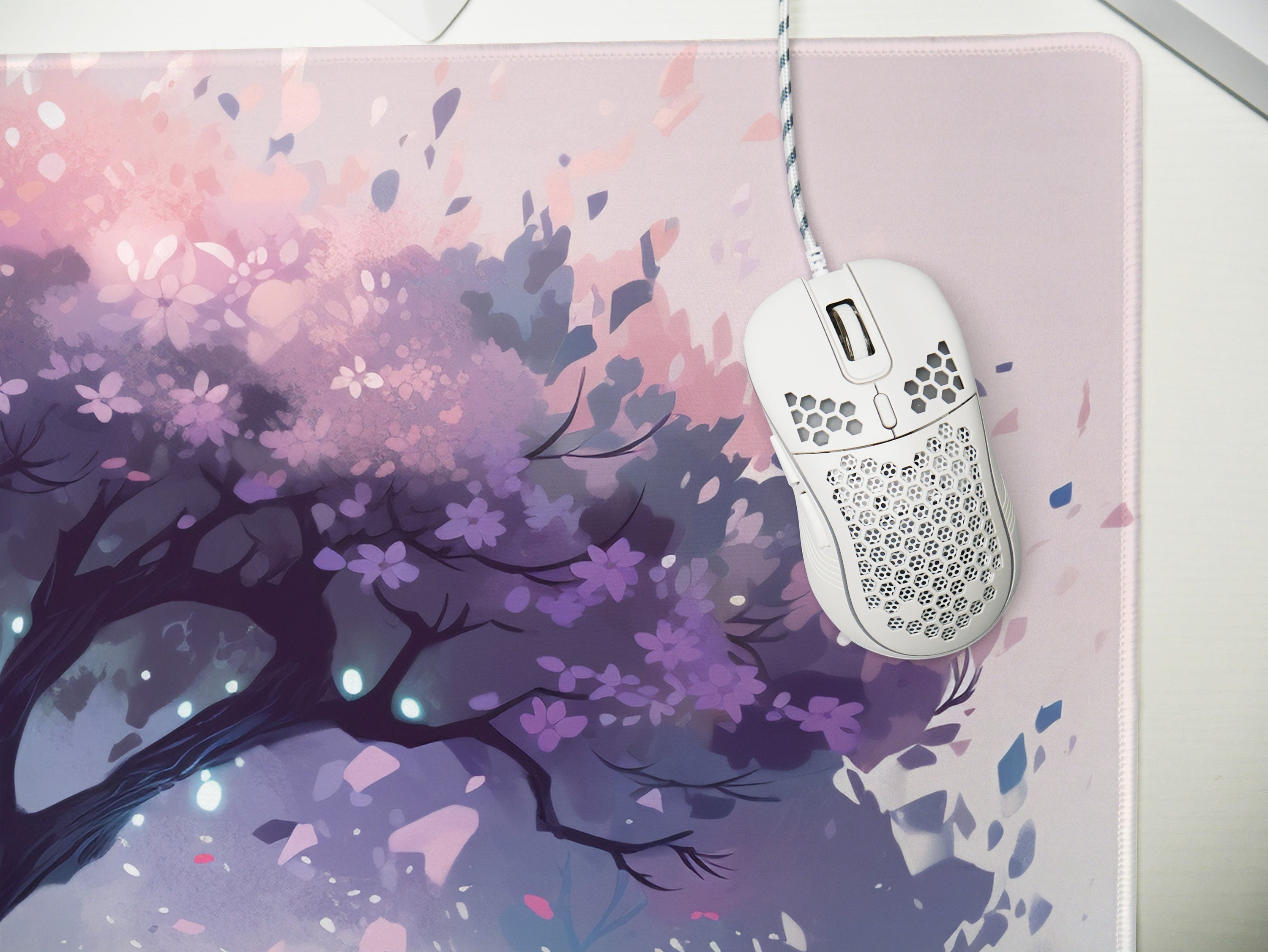 Kawaii Cherry Blossom Tree Mouse Pad & Desk Mat Pastel - Etsy