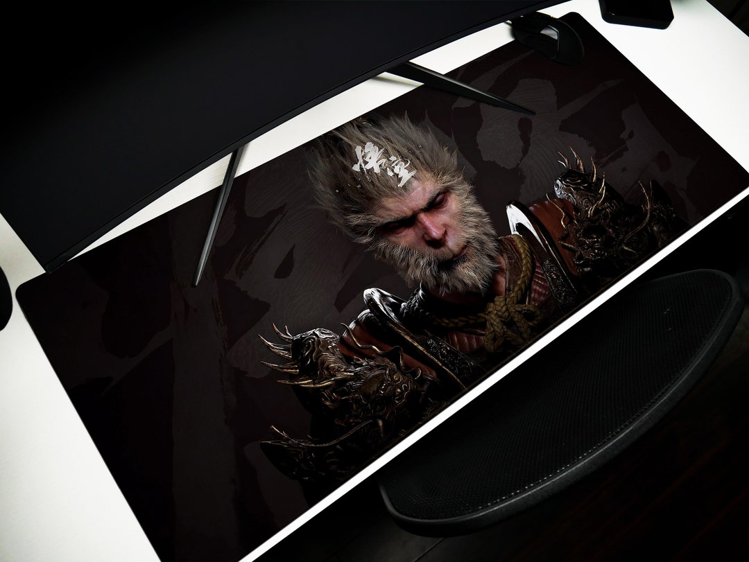 Black Myth Wukong, Desk Pad, Mouse Pad, Desk Mat, Mythical Hero, Fierce ...
