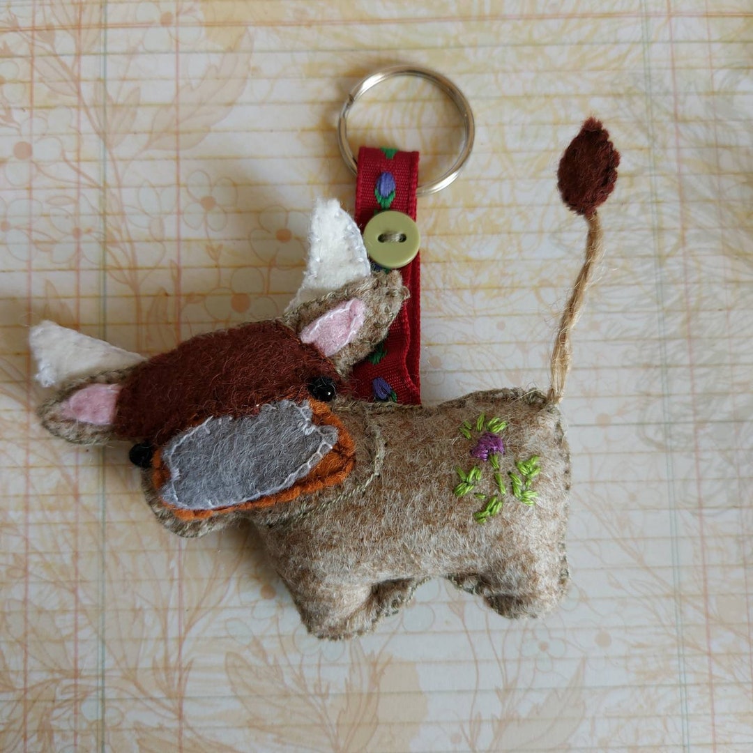 Highland Cow Felt Keyring - Etsy