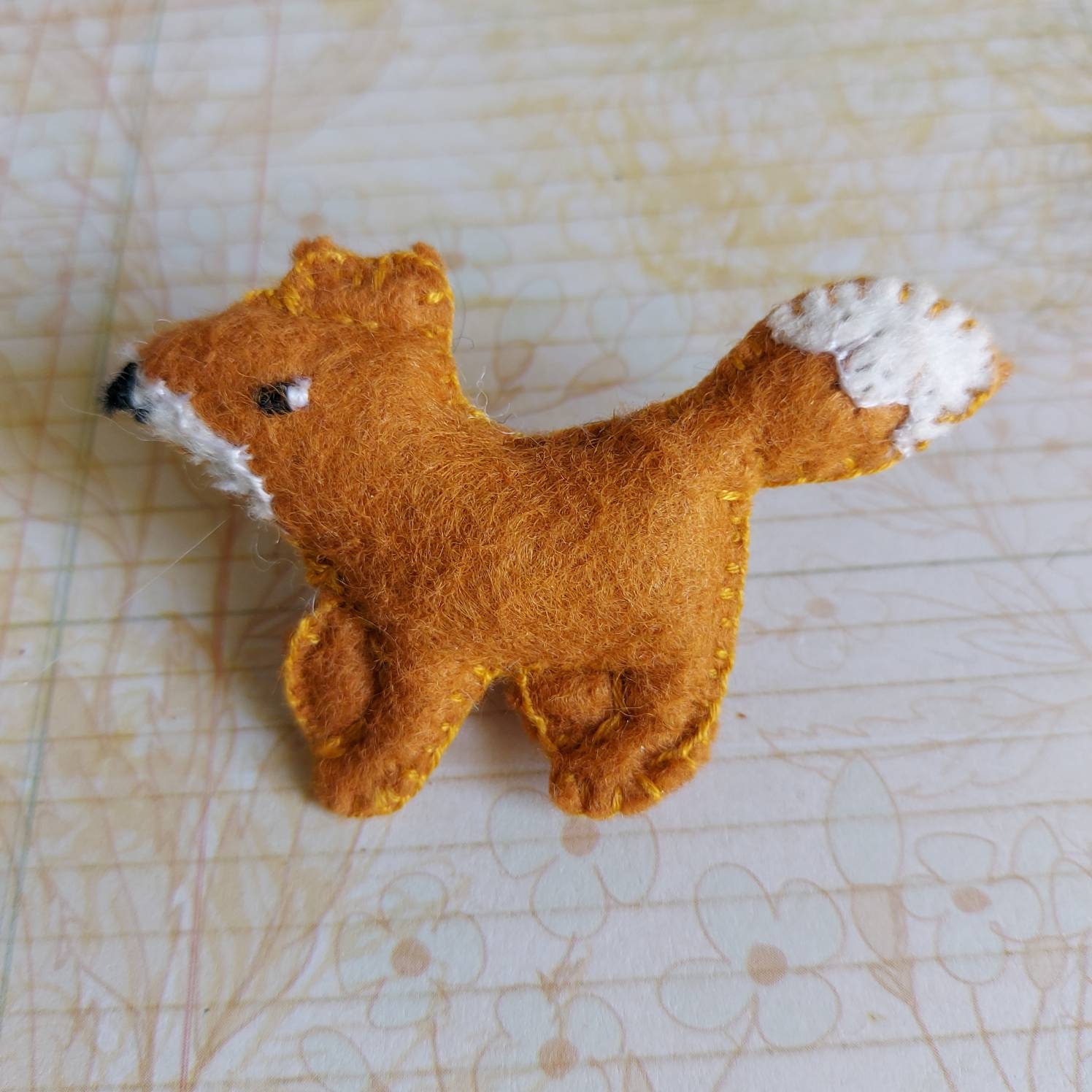 Handmade Felt Fox Brooch - Etsy