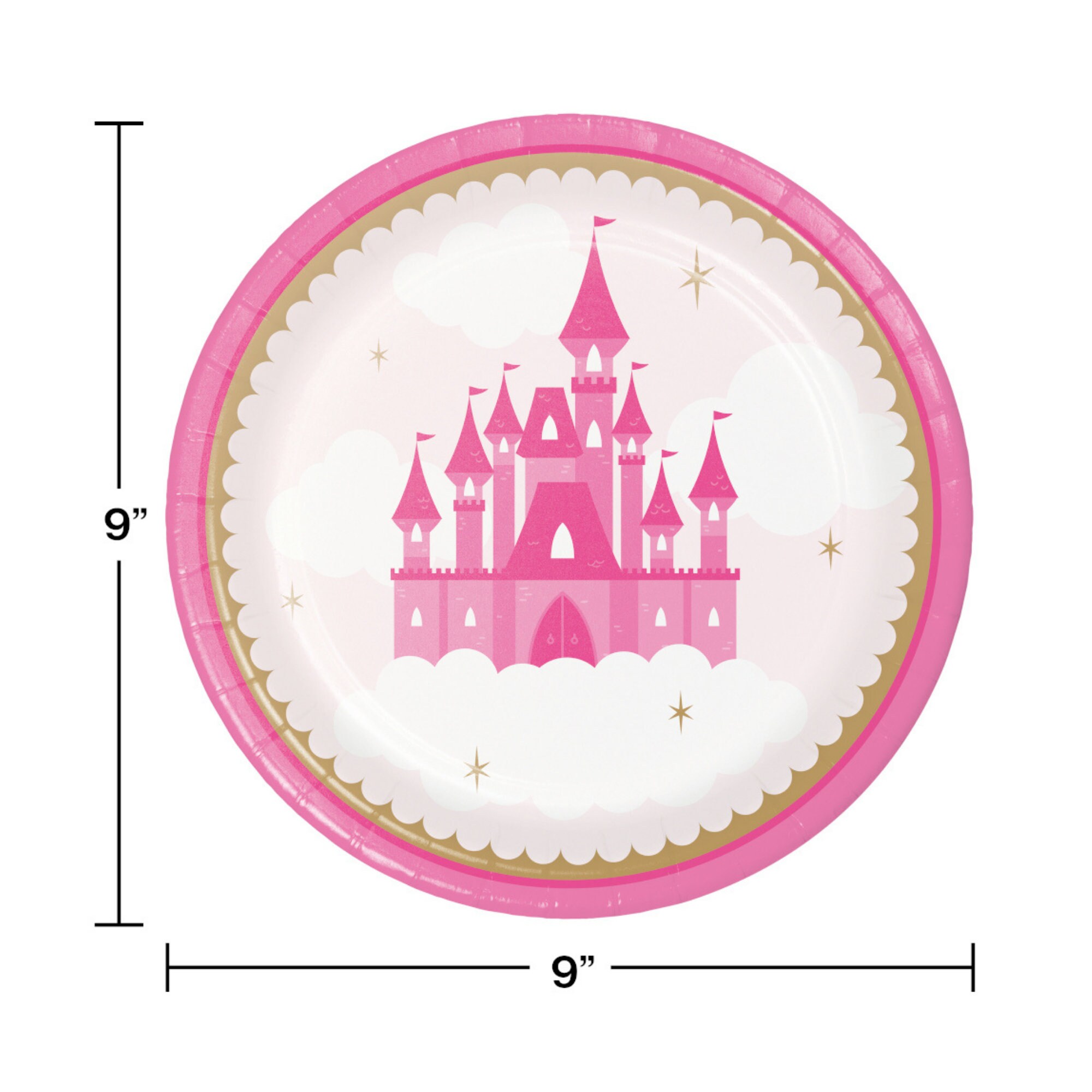 Little Princess Party Plates Set of 8, Castle Themed Party, Princess ...