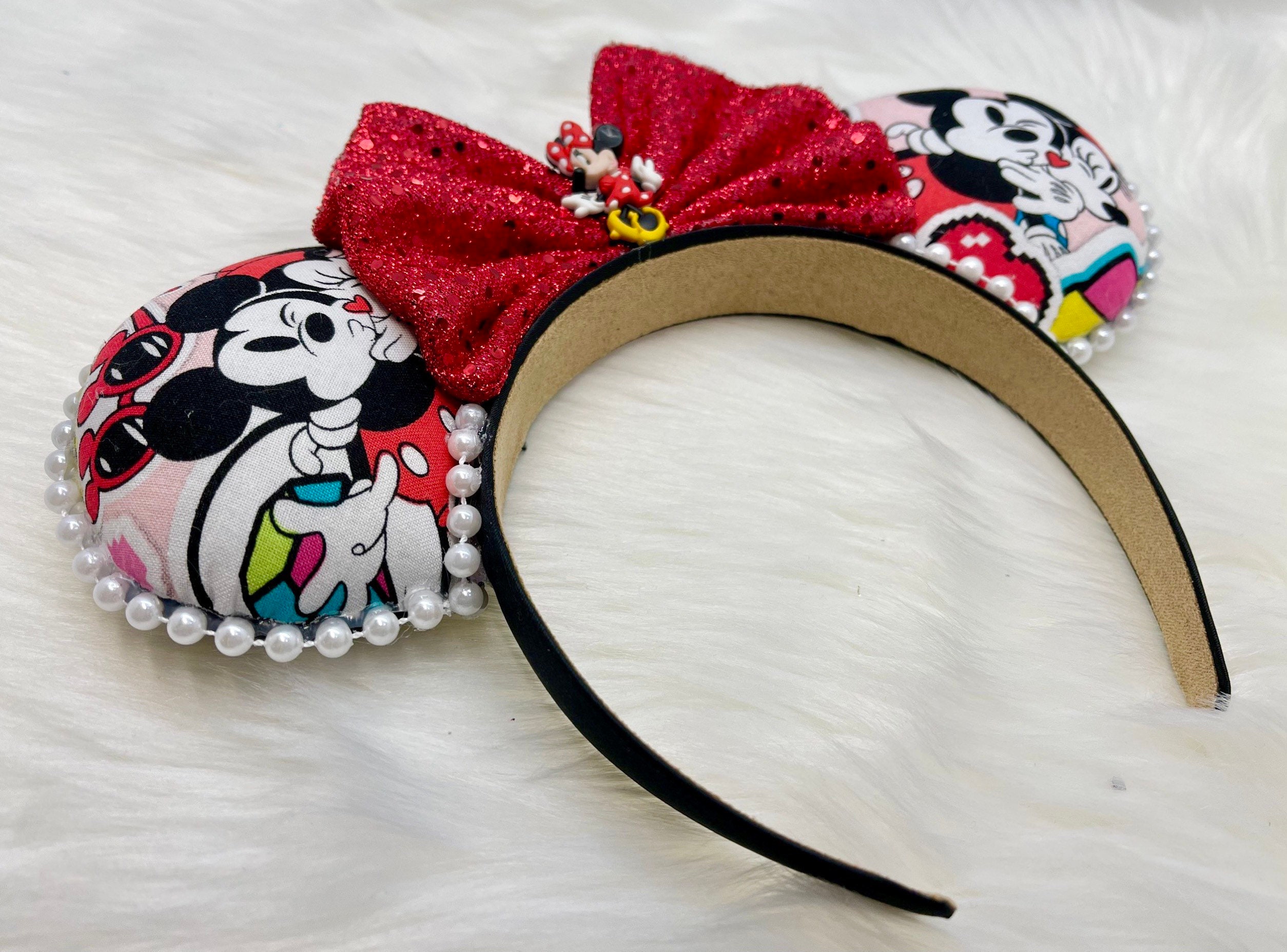 Inspirierte Emoji Mickey Minnie Mouse Ohren ODER mit Kombi | Etsy