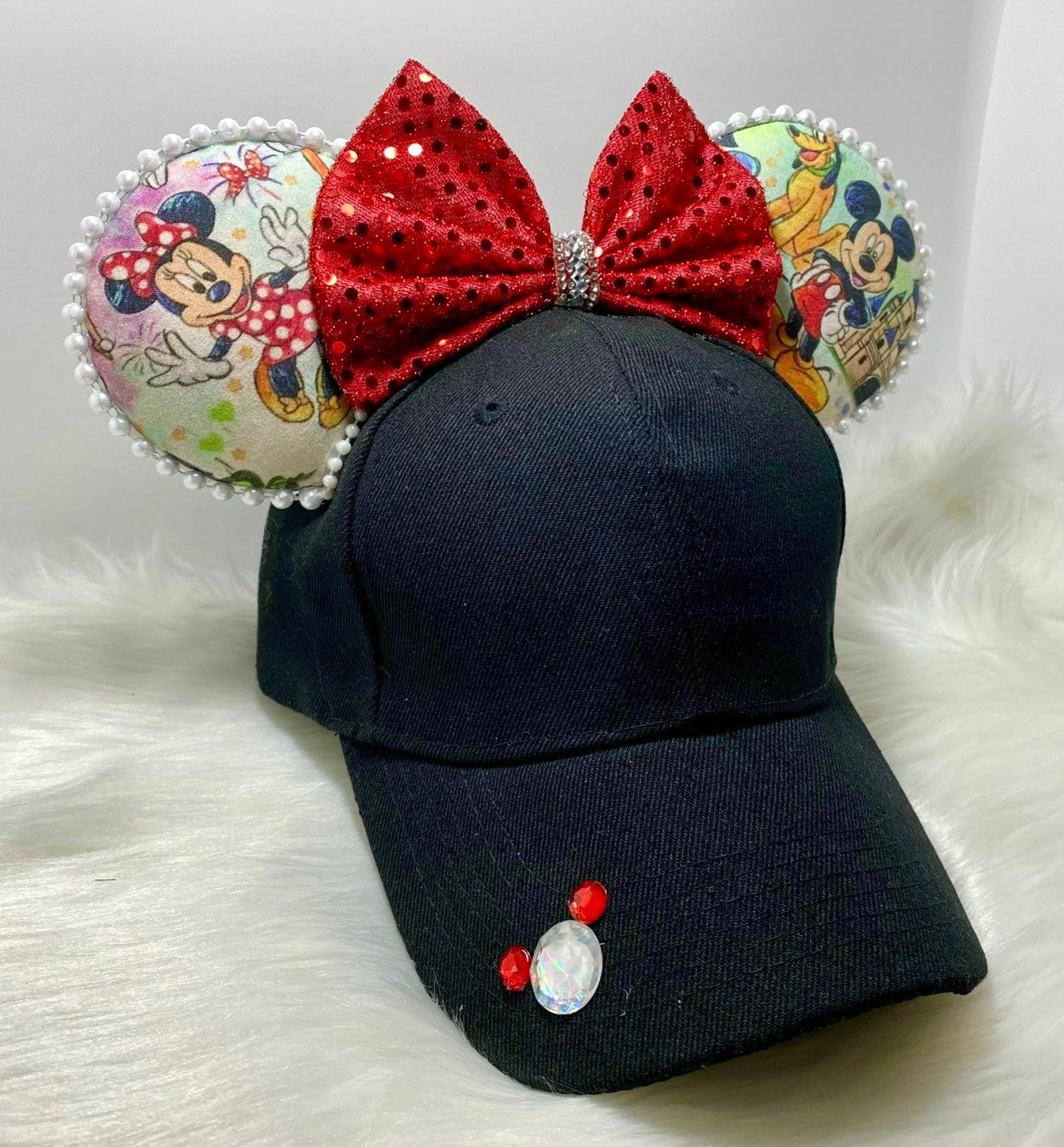 Inspired Classic Mickey Minnie Mouse Ears Hat Cap OR With Combo ...