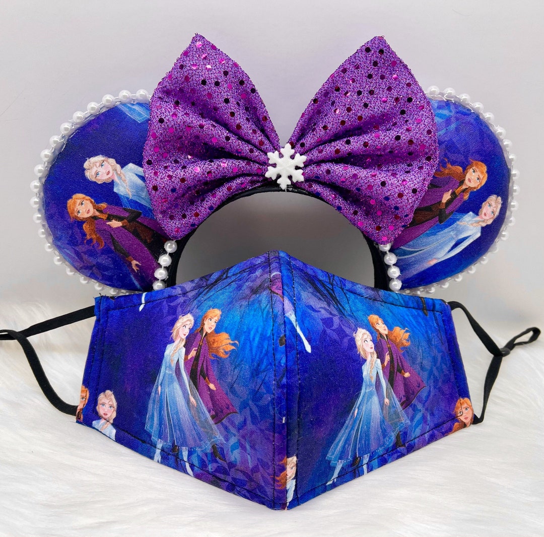 Inspired Frozen Elsa and Anna Minnie Ears OR With Combo Matching Mask ...