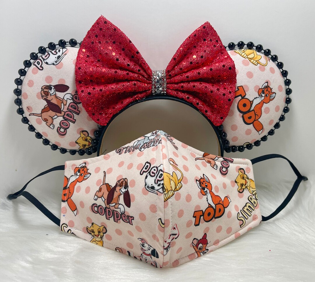 Inspired Fox and Hound Minnie Mouse Ears OR With Combo Matching Mask ...