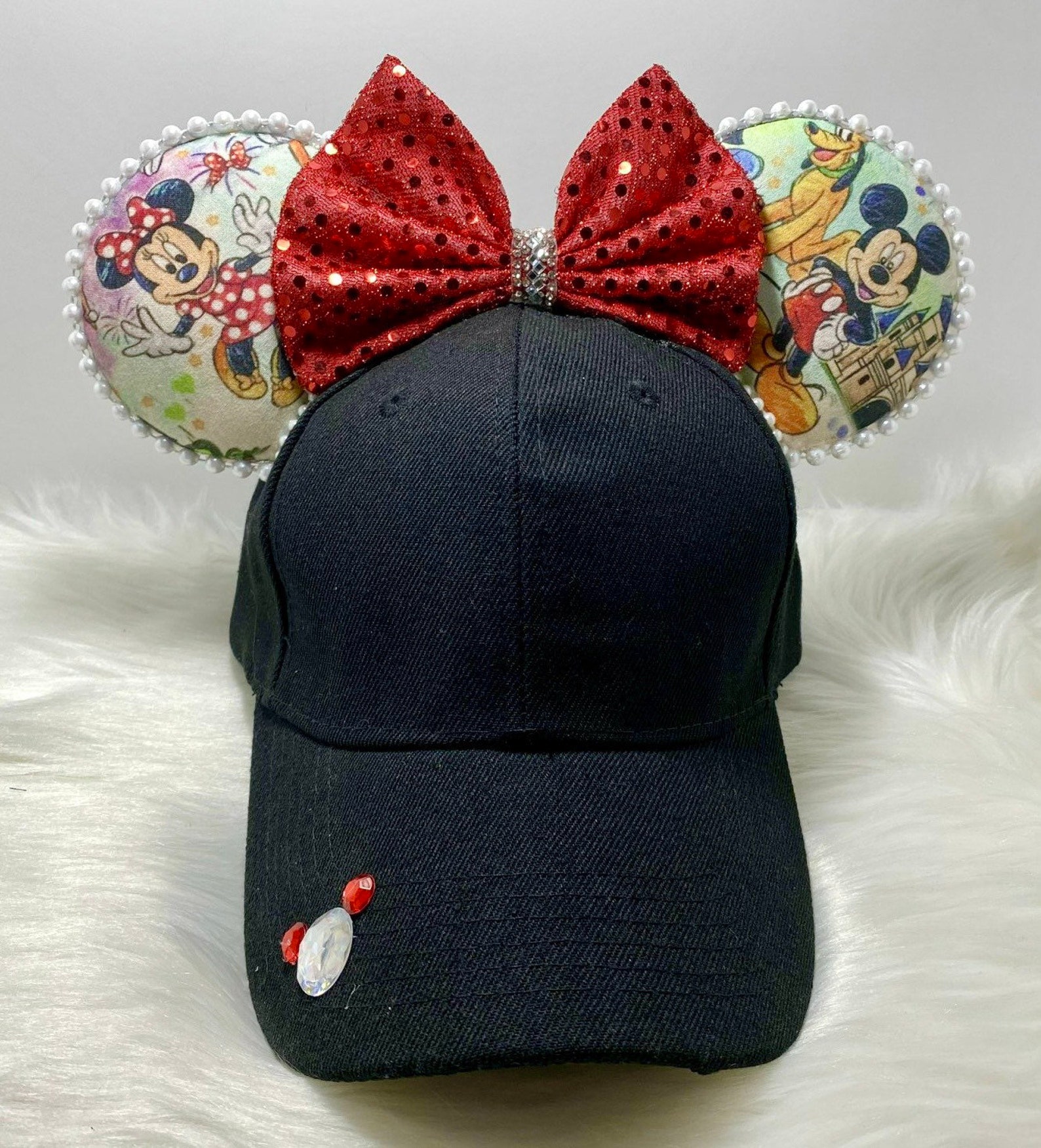 Inspired Classic Mickey Minnie Mouse Ears Hat Cap OR With Combo ...