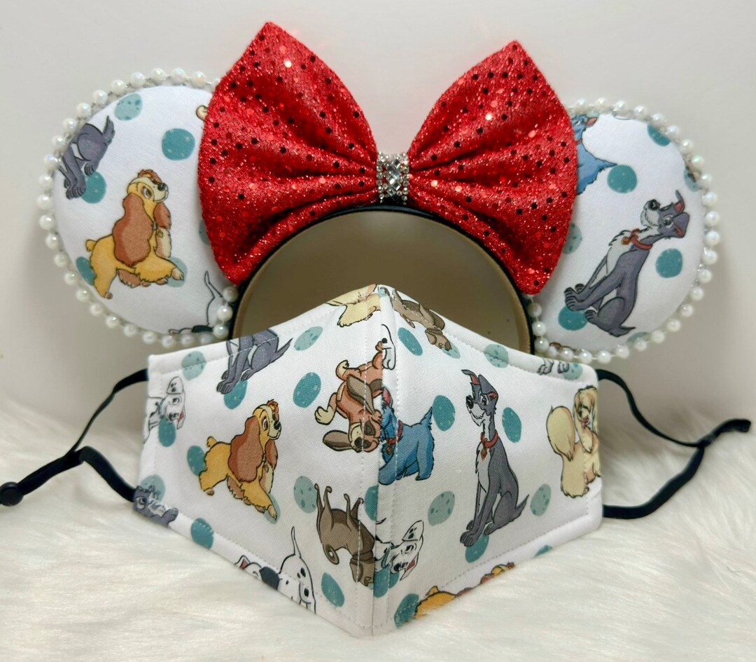 Inspired Lady and the Tramp Ears OR With Combo Matching Mask Set. of ...