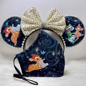 Inspired Bambi Minnie Mouse Ears OR With Combo Matching Mask Set ...
