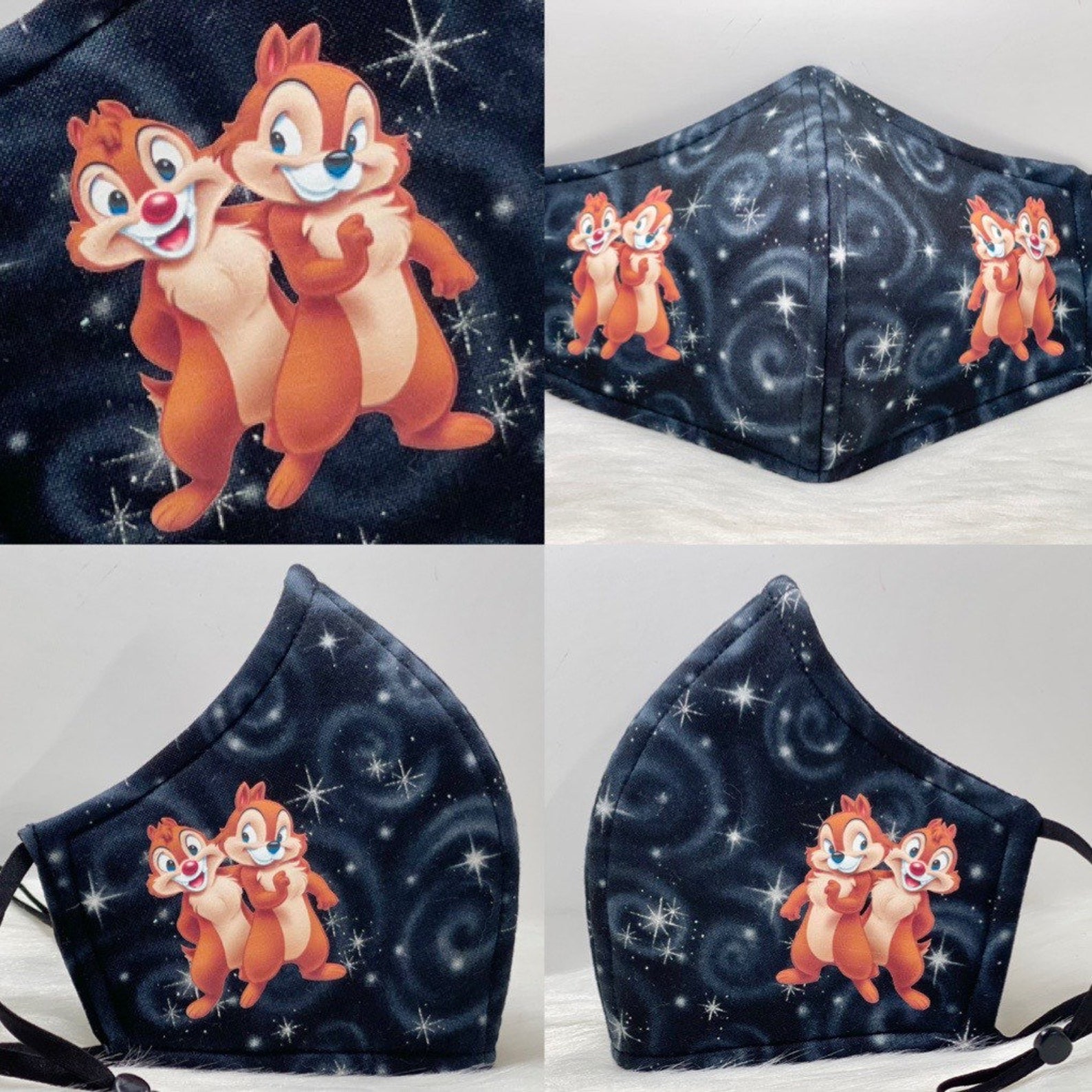 Chip and Dale Special Designer Face Mask black - Etsy