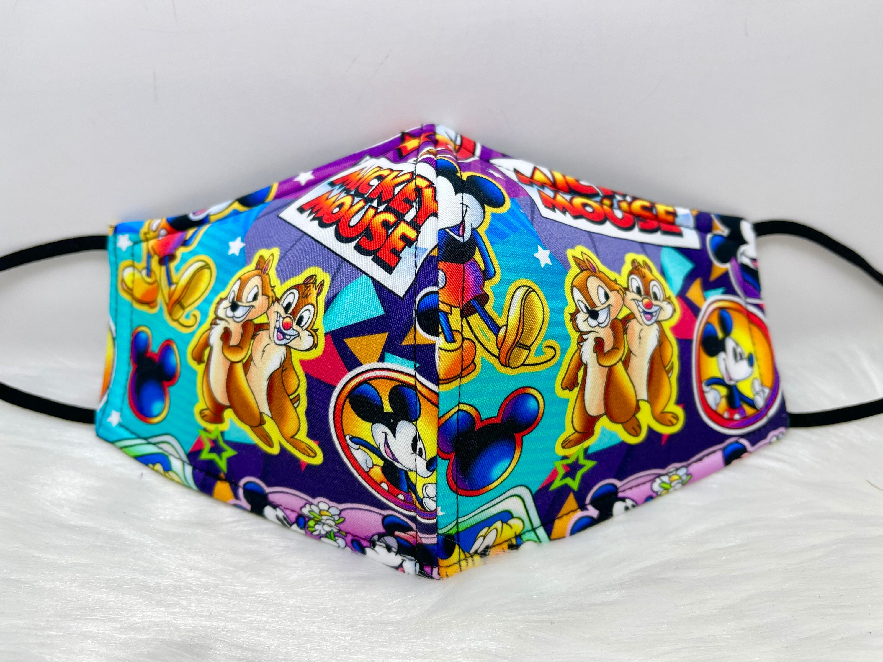 Mickey Mouse Club With Chip and Dale Designer Face Mask. Very | Etsy