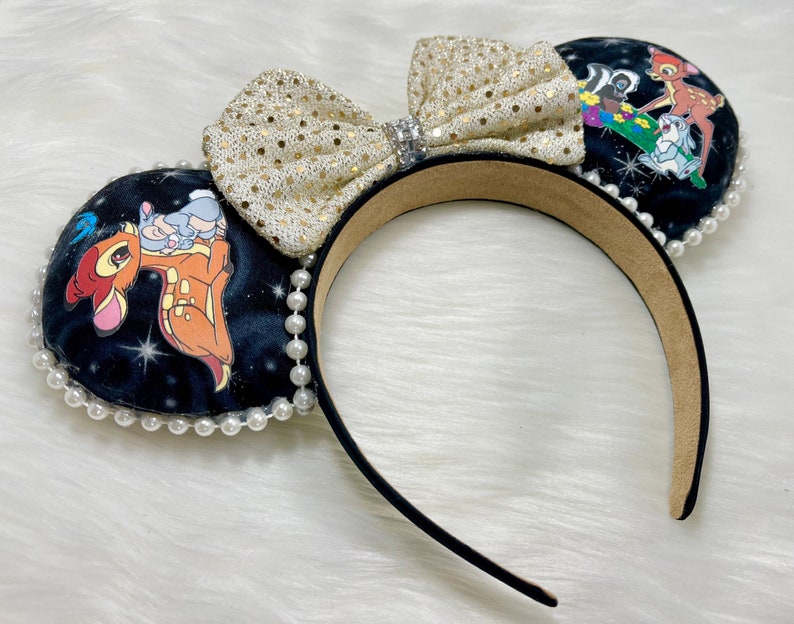 Inspired Bambi Minnie Mouse Ears OR With Combo Matching Mask | Etsy