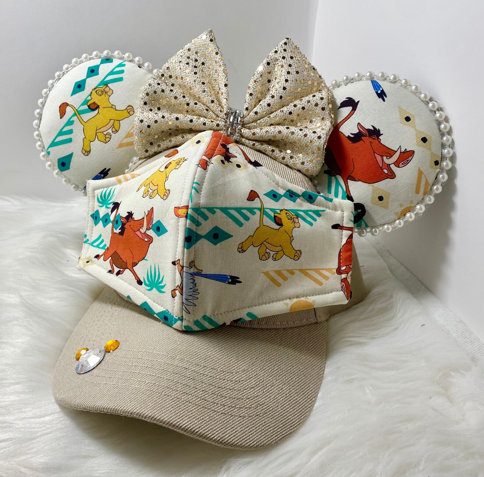 Inspired the Lion King Simba and Pumba Mickey Minnie Mouse Ears Hat Cap ...