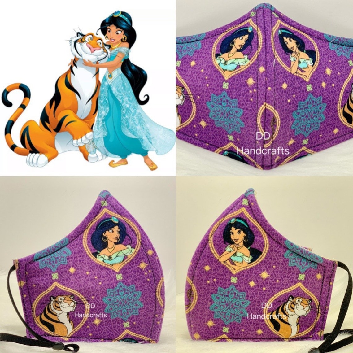 Princess Jasmine Aladdin Adult Face Mask | Etsy