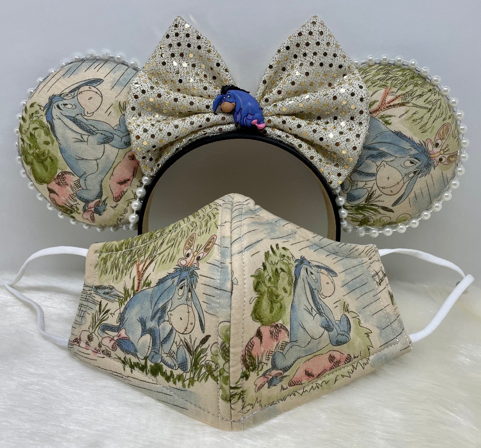 Inspired Minnie Mouse Ears OR Combo Matching Mask Set Lonely Eeyore ...