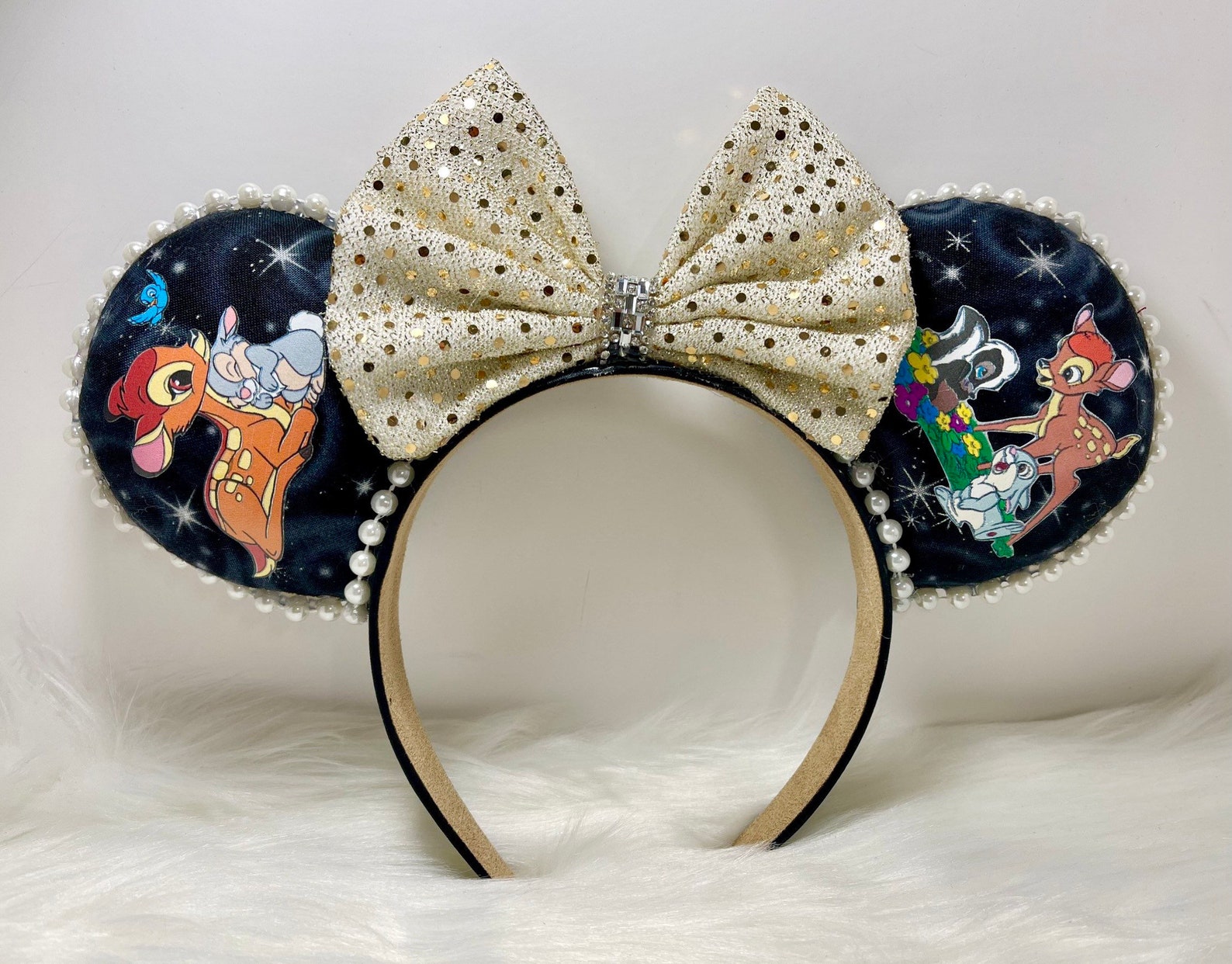 Inspired Bambi Minnie Mouse Ears OR With Combo Matching Mask | Etsy