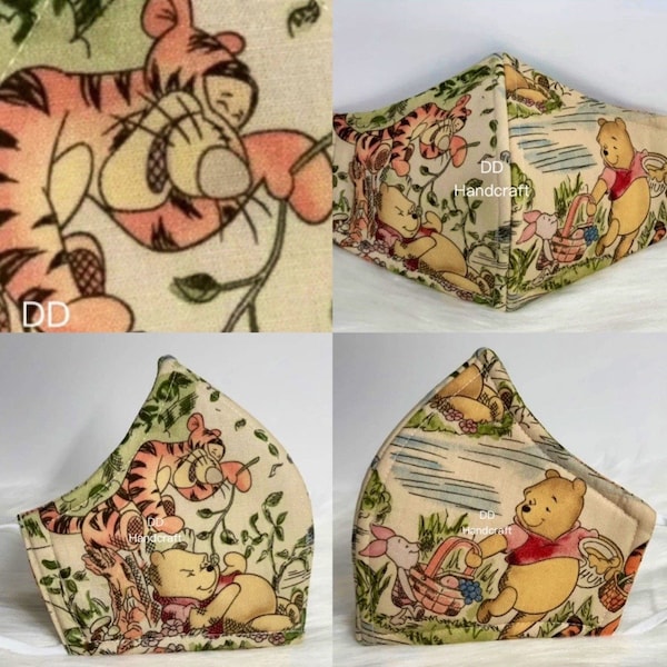 Winnie the Pooh Face Mask - Etsy