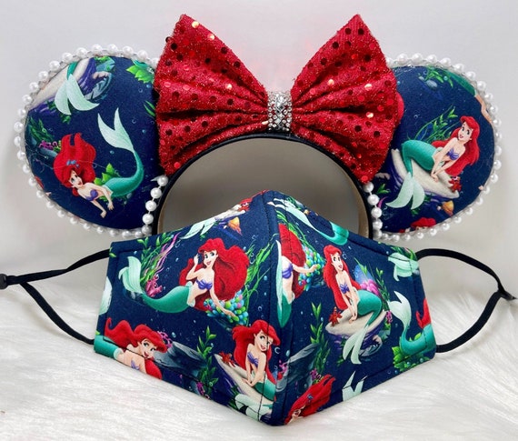 Inspired Ariel the Little Mermaid Minnie Mouse Ears and | Etsy