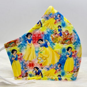 Beautiful Princess Snow White Face Mask Face Cover. Custom | Etsy