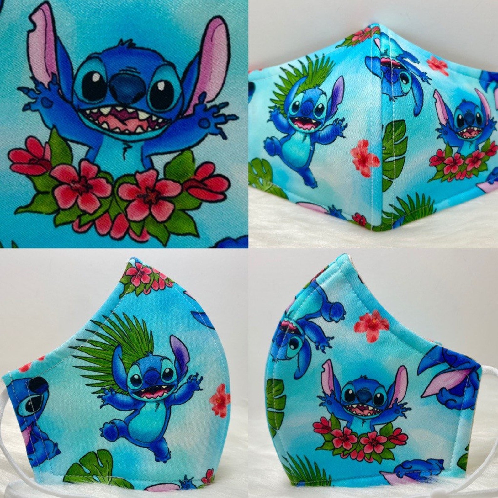 Lilo and Stitch Designer Adult Face Mask. Custom Print Fabric - Etsy