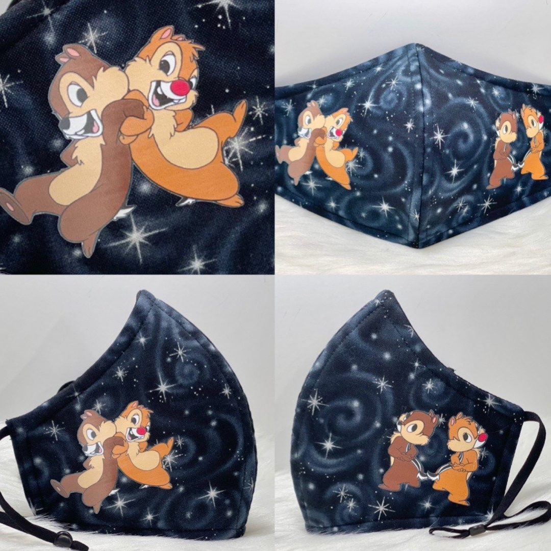 Chip and Dale Designer Face Mask black - Etsy