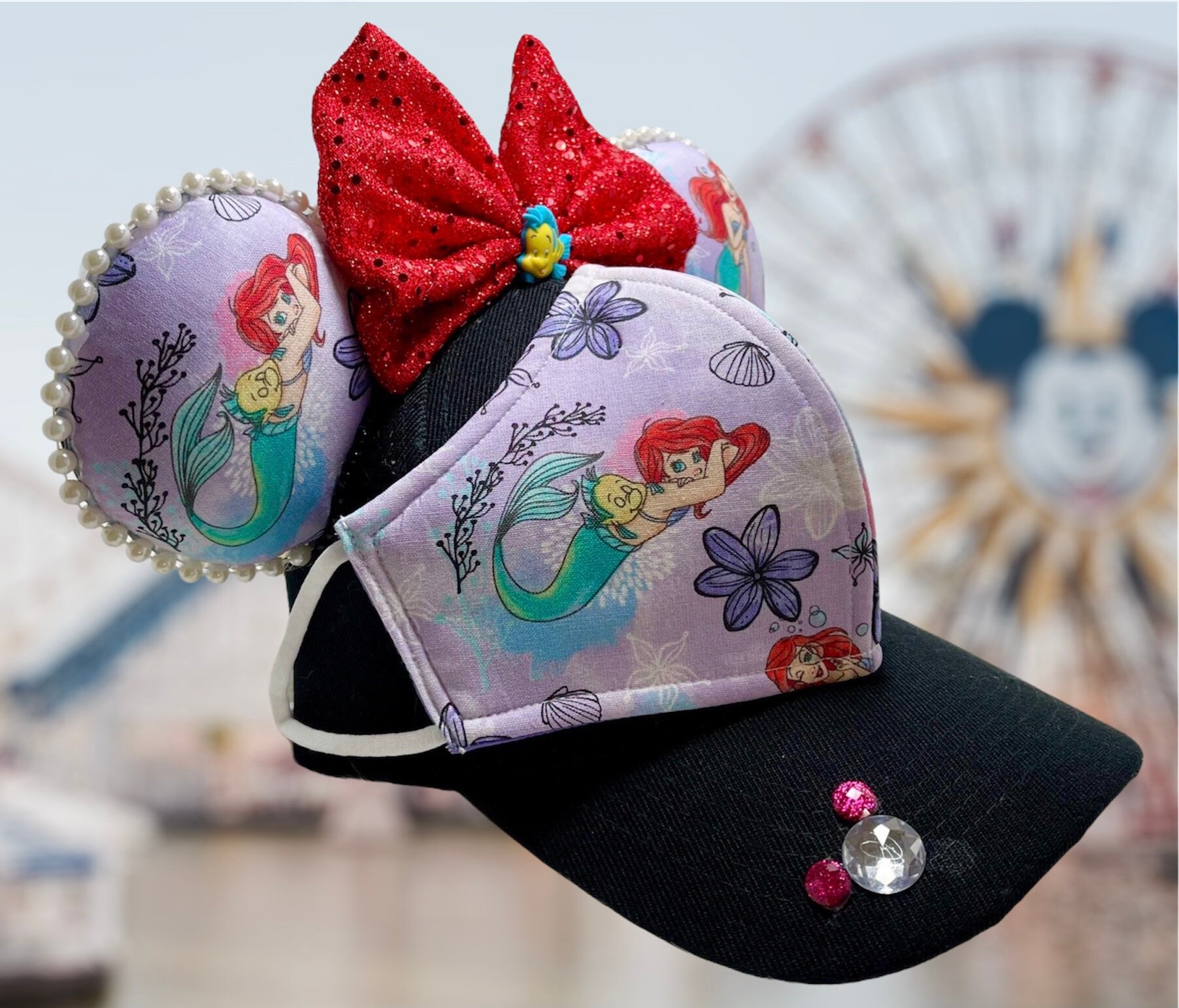 Inspired Ariel the Little Mermaid Mickey Minnie Mouse Ears Hat - Etsy