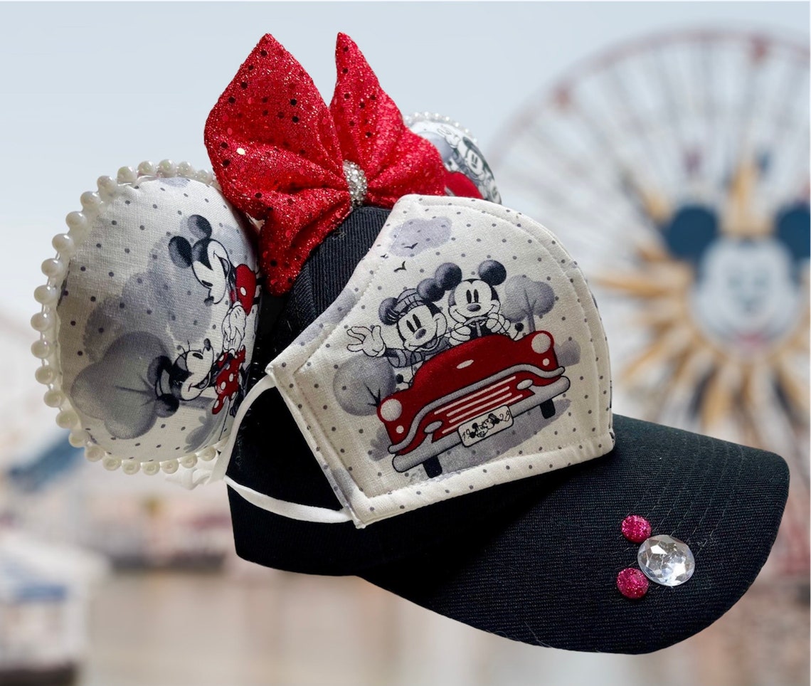 Inspired Vintage Mickey Minnie Mouse Hat Cap Mouse Ears OR - Etsy