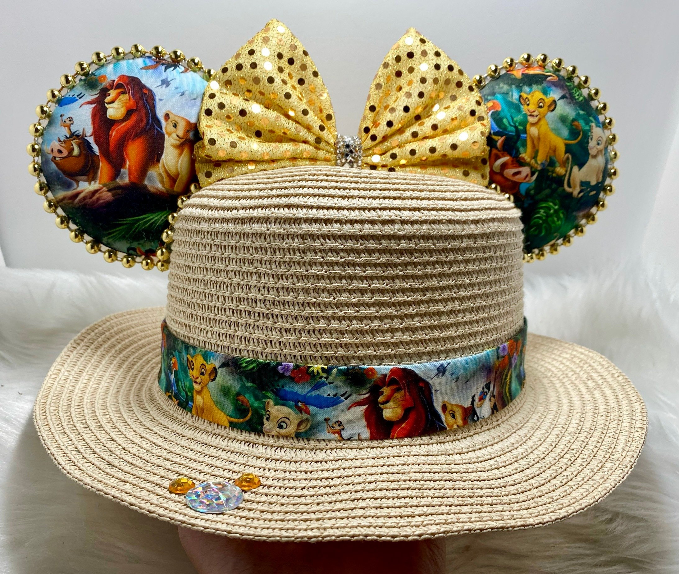 Inspired the Lion King Simba Mickey Straw Hat Sun Hat Mouse - Etsy