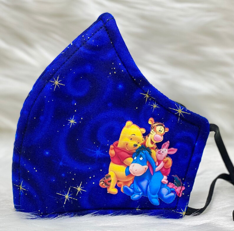 Winnie the Pooh Piglet Eeyore and Tigger Designer Face Mask | Etsy